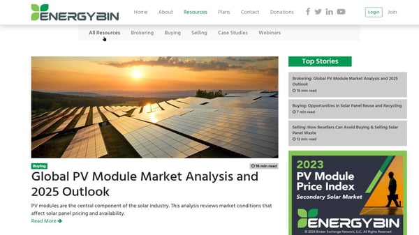 2024 PV Module Price Index - Secondary Solar Market